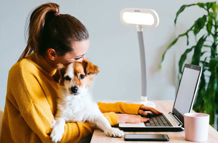 HappyLight® Duo - 2-in-1 Light Therapy & Task Desk Lamp - Verilux