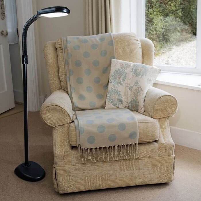 SmartLight LED Modern Floor Lamp White | Verilux Task Lighting